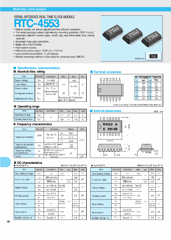 RTC-4553_641434.PDF Datasheet Download --- IC-ON-LINE