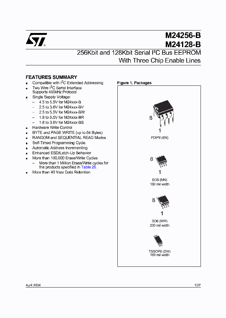 M24128-BWBN6_906149.PDF Datasheet Download --- IC-ON-LINE