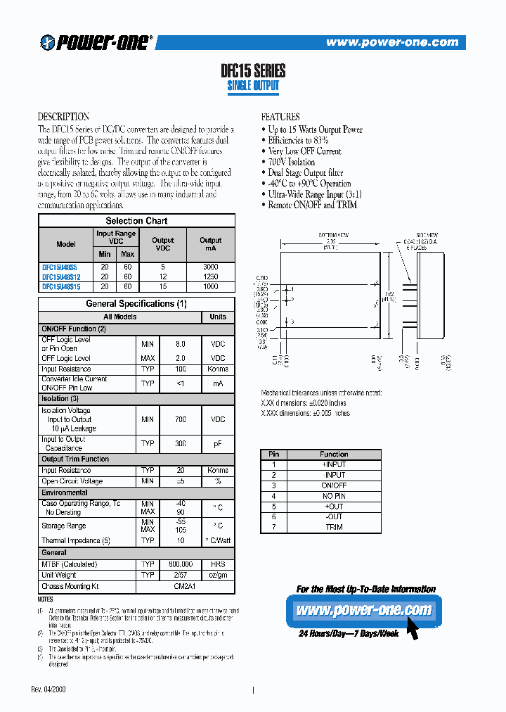 DFC15U48S15_676727.PDF Datasheet Download --- IC-ON-LINE