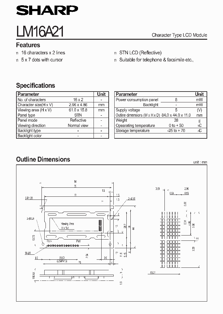 LM16A21_985421.PDF Datasheet Download --- IC-ON-LINE