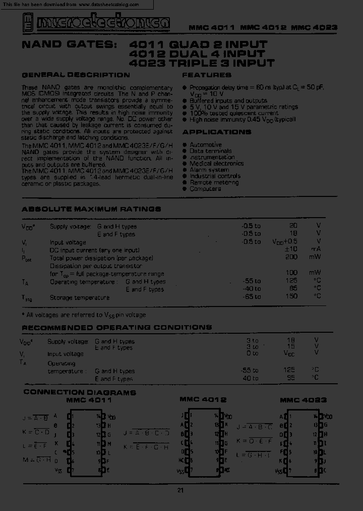 MMC4011_856723.PDF Datasheet Download --- IC-ON-LINE