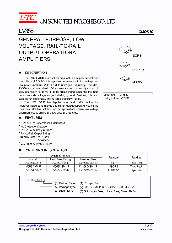 LV358G-S08-R_1309135.PDF Datasheet Download --- IC-ON-LINE