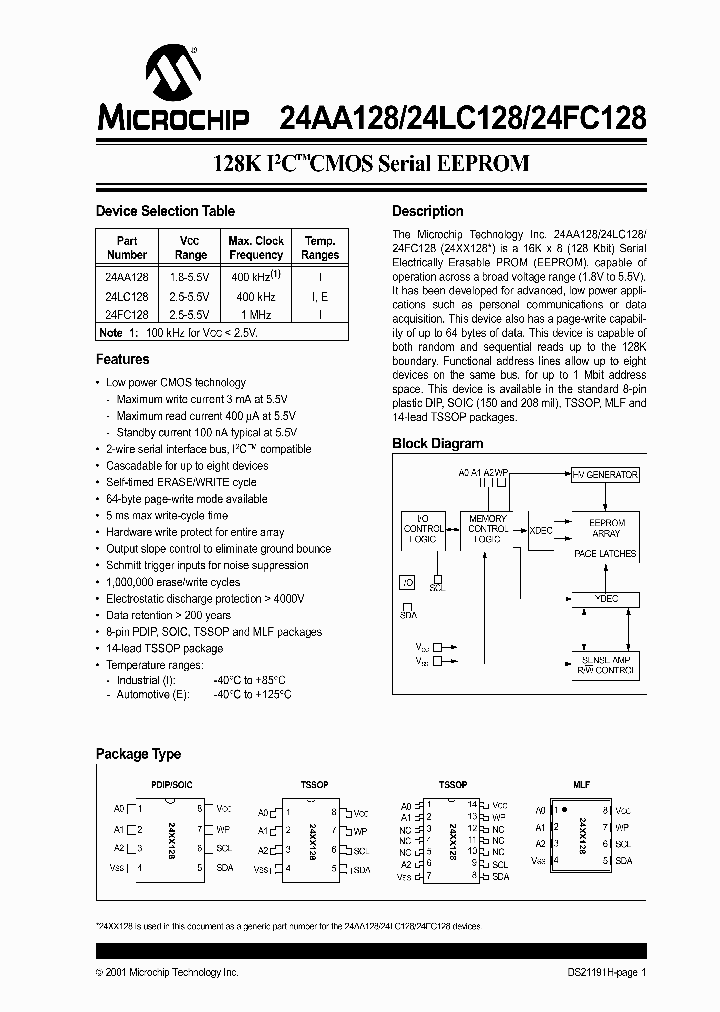 24AA128-IP_797145.PDF Datasheet Download --- IC-ON-LINE