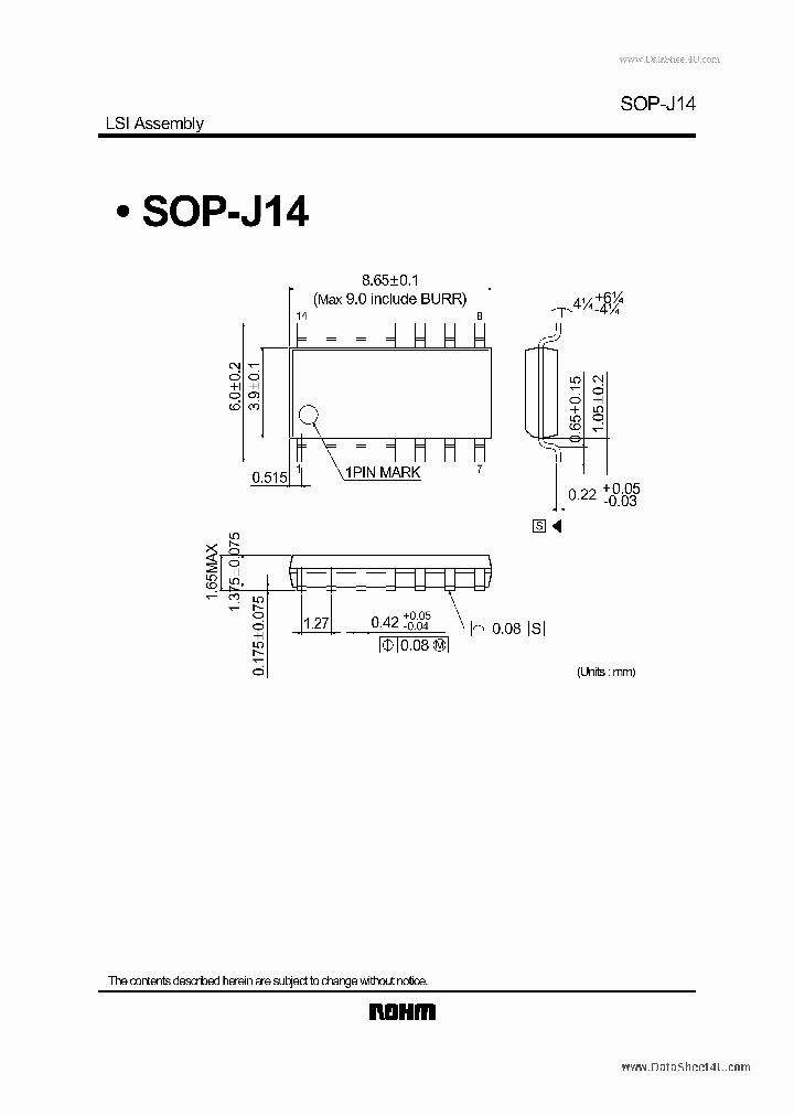 SOP-J14_937251.PDF Datasheet Download --- IC-ON-LINE