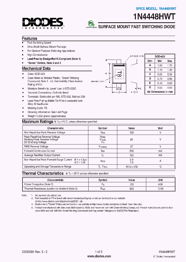 1N4448HWT-7_1377796.PDF Datasheet Download --- IC-ON-LINE