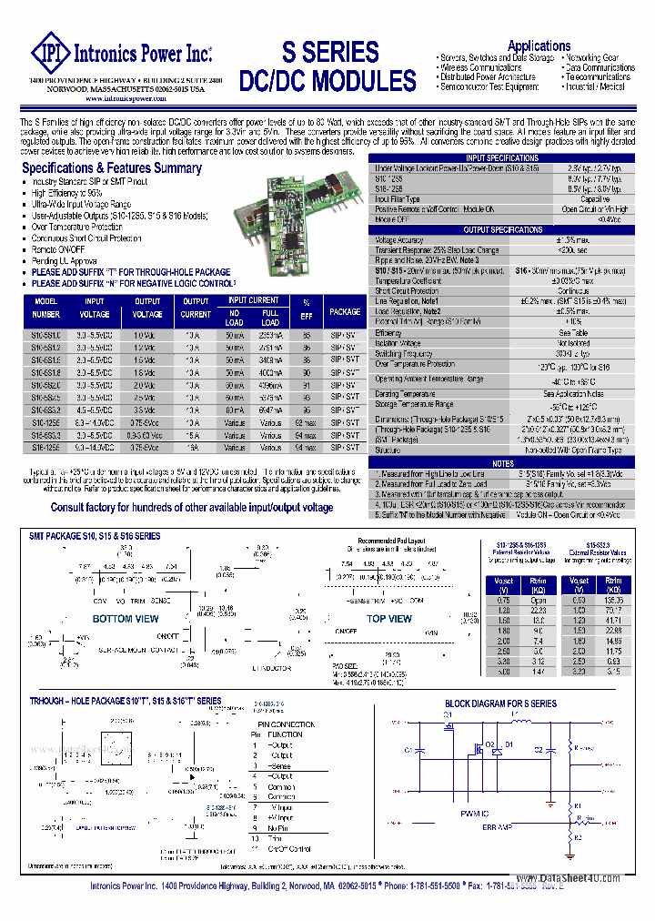 S16-12S5_1222903.PDF Datasheet Download --- IC-ON-LINE