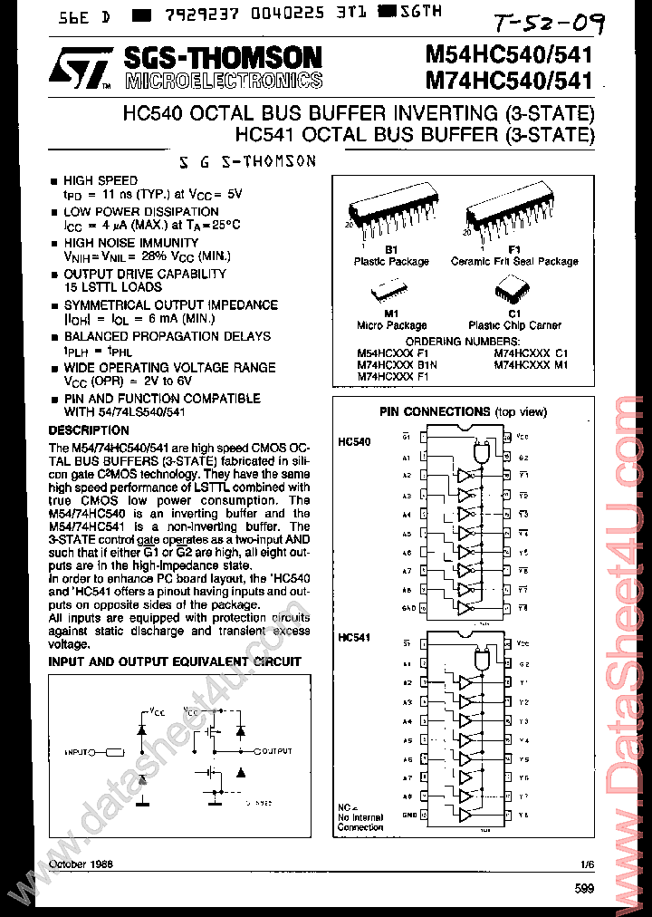 74HC540_1384051.PDF Datasheet Download --- IC-ON-LINE