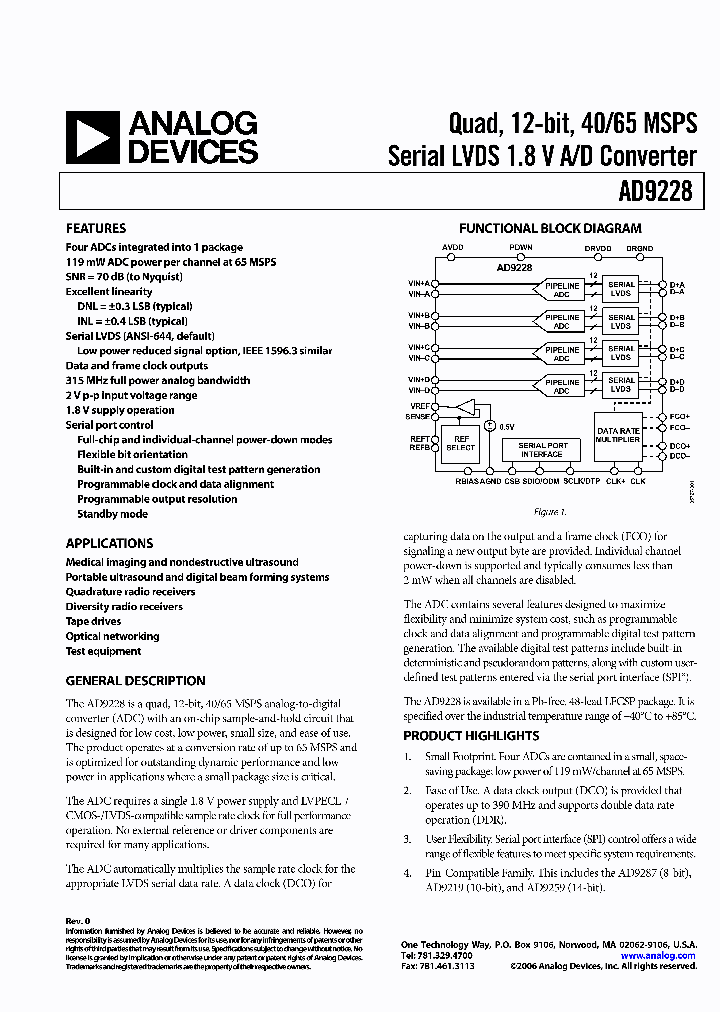 AD9228-65EB_824938.PDF Datasheet Download --- IC-ON-LINE