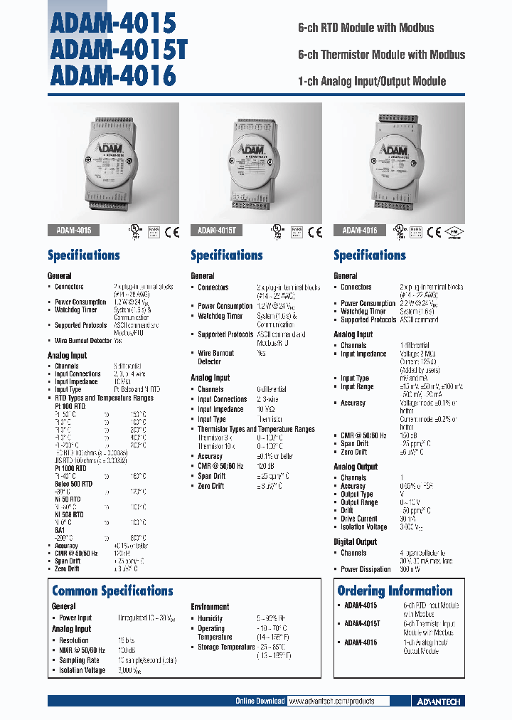 ADAM-4015_1567321.PDF Datasheet Download --- IC-ON-LINE