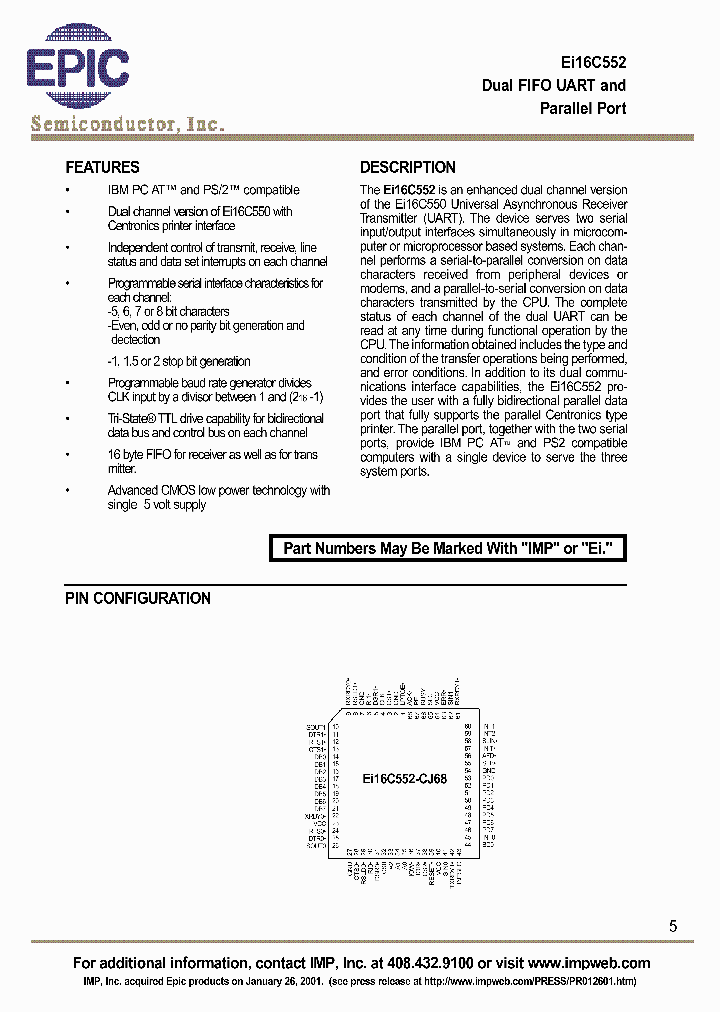 16C552_1601886.PDF Datasheet Download --- IC-ON-LINE