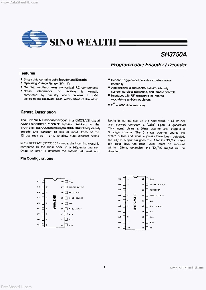 SH3750A_1634721.PDF Datasheet Download --- IC-ON-LINE