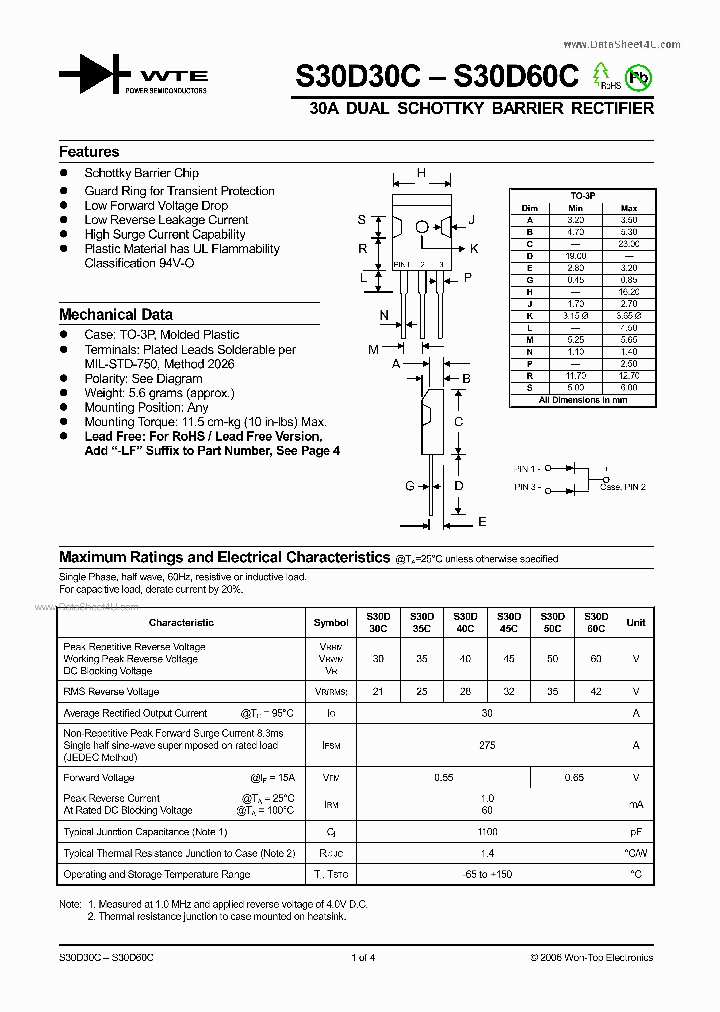 S30D45C_1648215.PDF Datasheet Download --- IC-ON-LINE