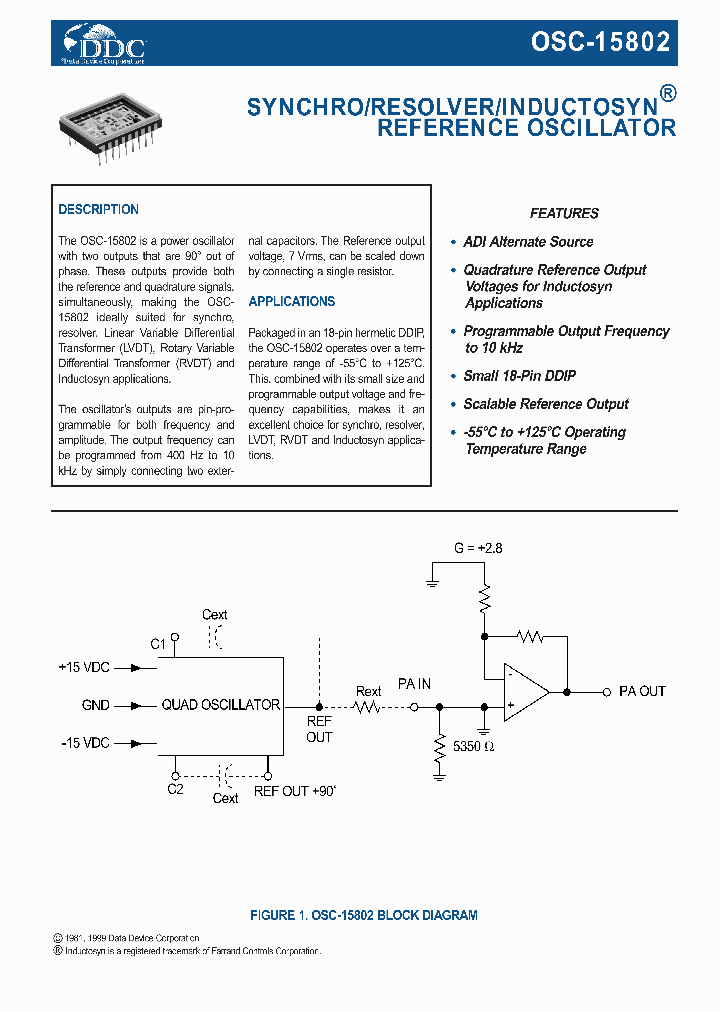 OSC-15802-100Q_1119404.PDF Datasheet Download --- IC-ON-LINE