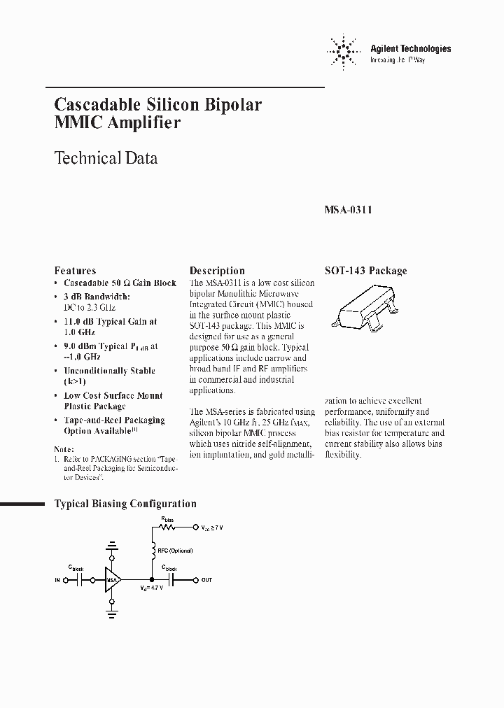 MSA-0311_1123517.PDF Datasheet Download --- IC-ON-LINE