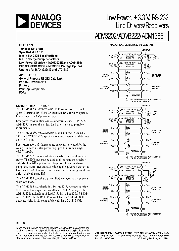 ADM3202_1122178.PDF Datasheet Download --- IC-ON-LINE