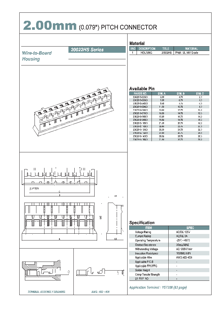 20022HS-15S00_1210300.PDF Datasheet Download --- IC-ON-LINE