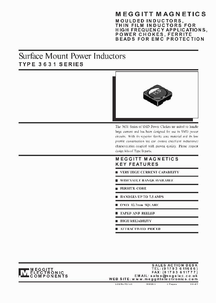 3631B100ML_1271256.PDF Datasheet Download --- IC-ON-LINE