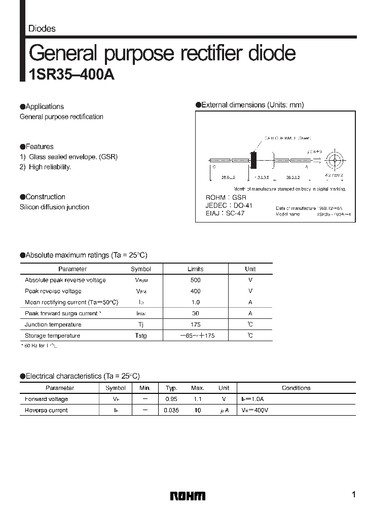 1SR35-400A_1286324.PDF Datasheet Download --- IC-ON-LINE