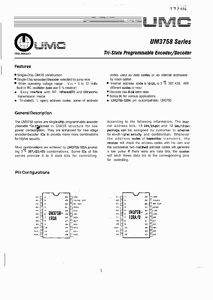 UM3758_1382915.PDF Datasheet Download --- IC-ON-LINE