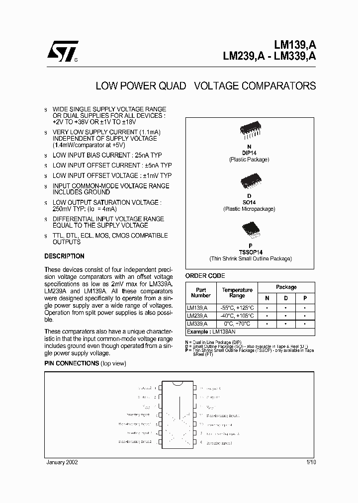 LM139AD_1758040.PDF Datasheet Download --- IC-ON-LINE