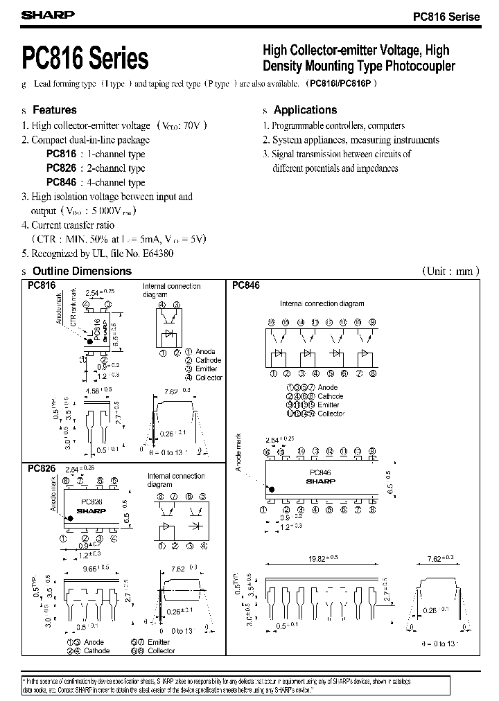 PC816-SERIES_1766802.PDF Datasheet Download --- IC-ON-LINE