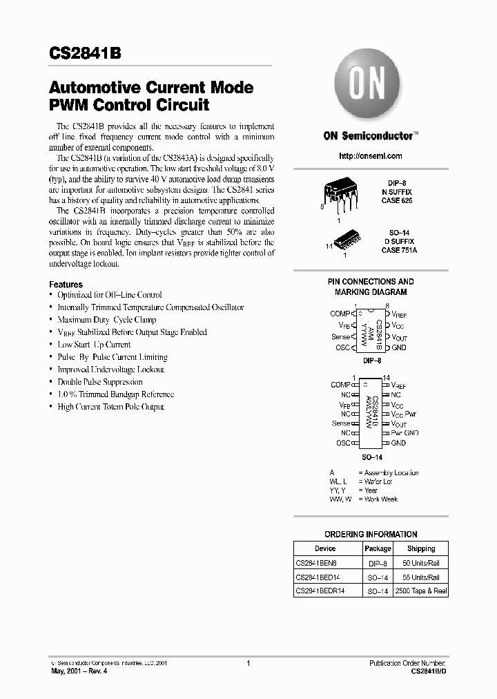 CS2841B-D_1775883.PDF Datasheet Download --- IC-ON-LINE
