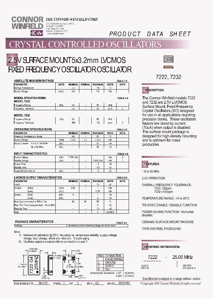 7222-2500M_1804052.PDF Datasheet Download --- IC-ON-LINE