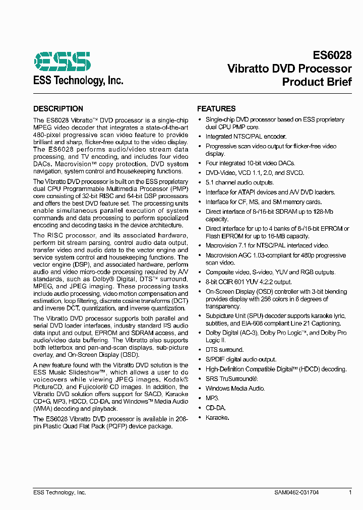 ES6028_1577471.PDF Datasheet Download --- IC-ON-LINE
