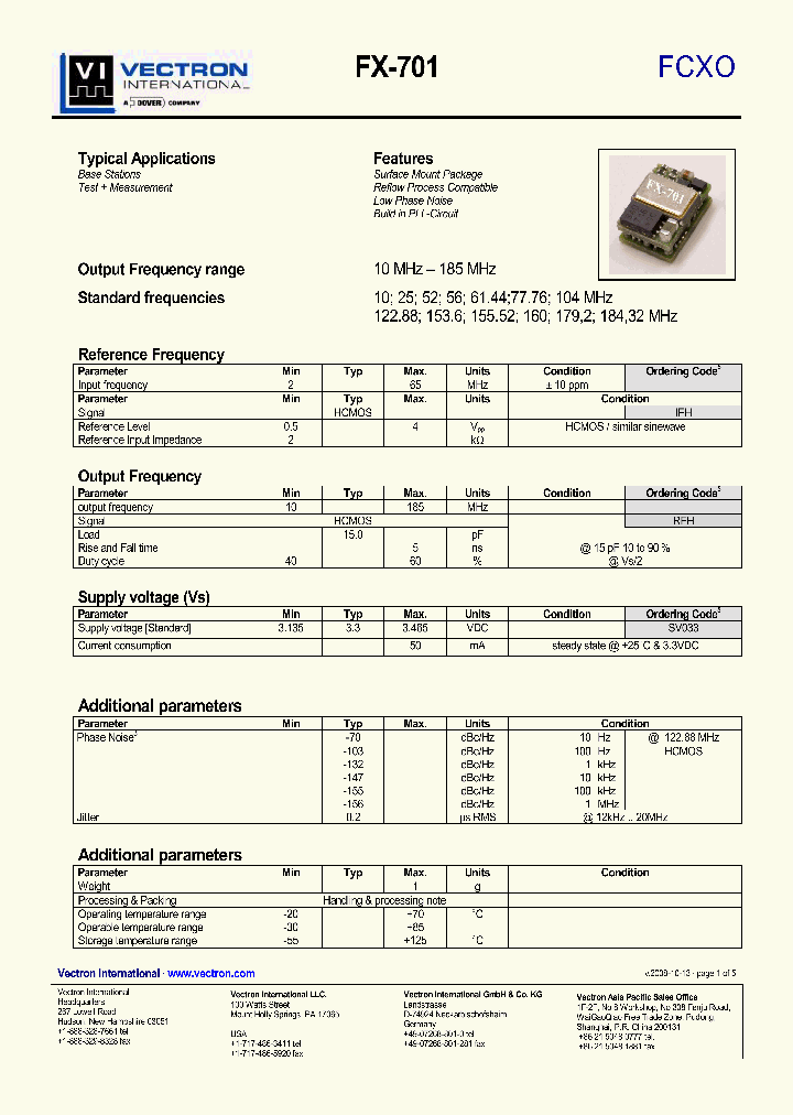 FX-701_1864300.PDF Datasheet Download --- IC-ON-LINE