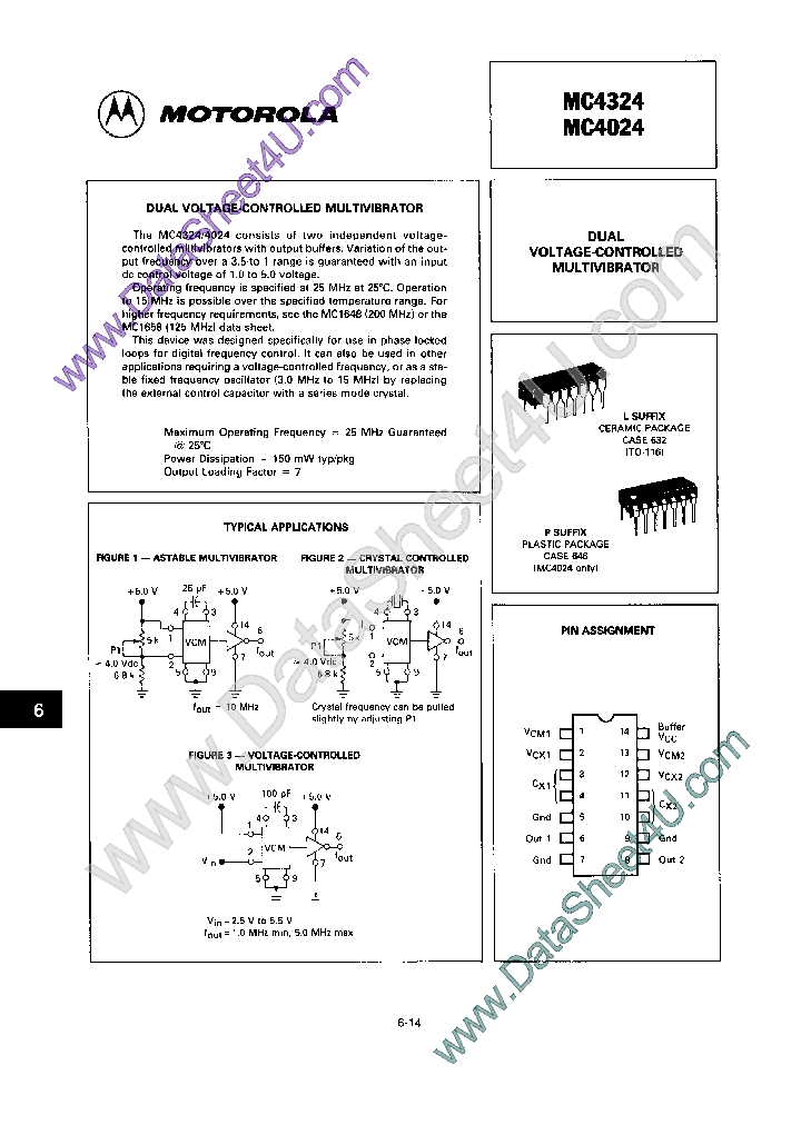 MC4324_1865430.PDF Datasheet Download --- IC-ON-LINE