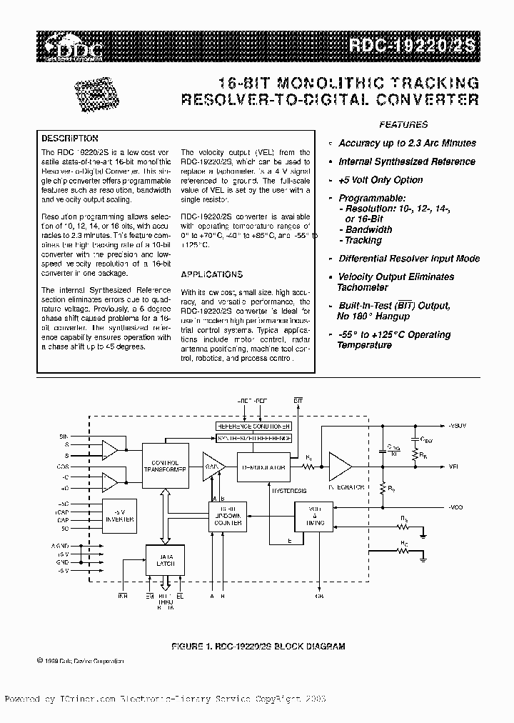 RDC-19220S-112_1761777.PDF Datasheet Download --- IC-ON-LINE