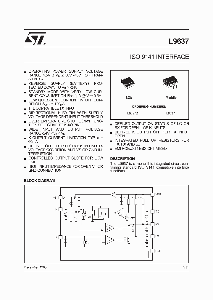 L9637_45152.PDF Datasheet Download --- IC-ON-LINE