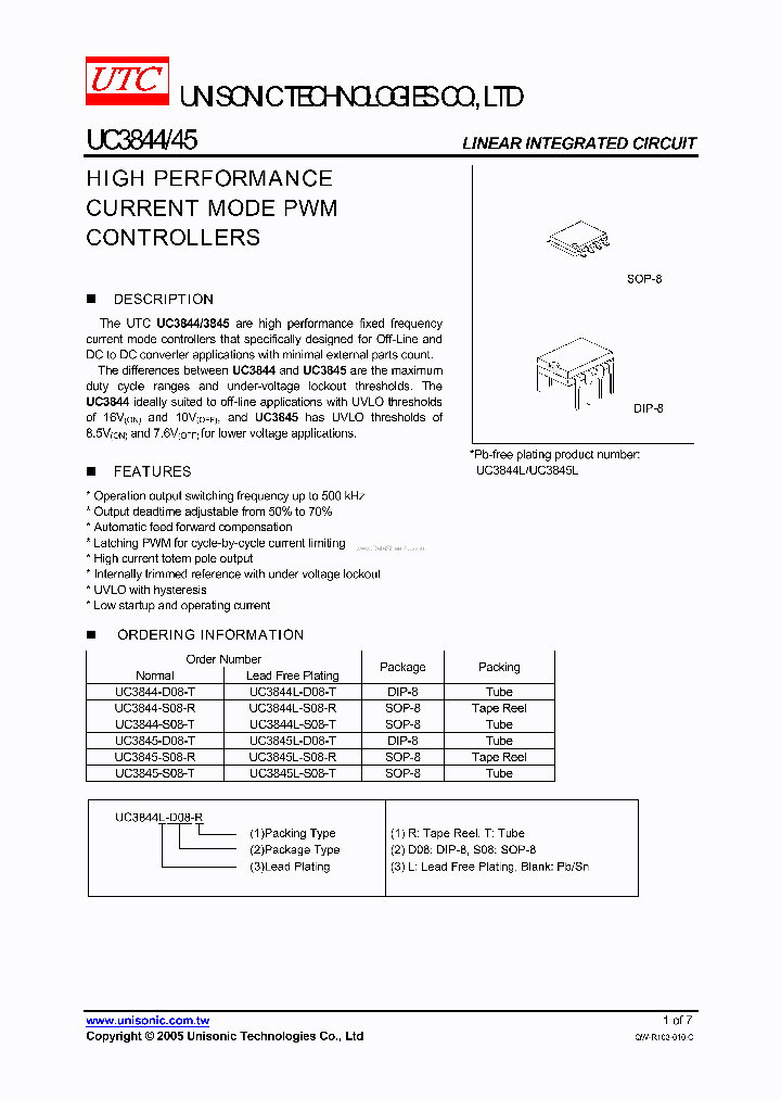 UC3844_1867608.PDF Datasheet Download --- IC-ON-LINE
