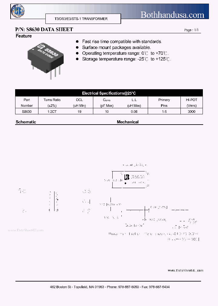 S8630_1918162.PDF Datasheet Download --- IC-ON-LINE