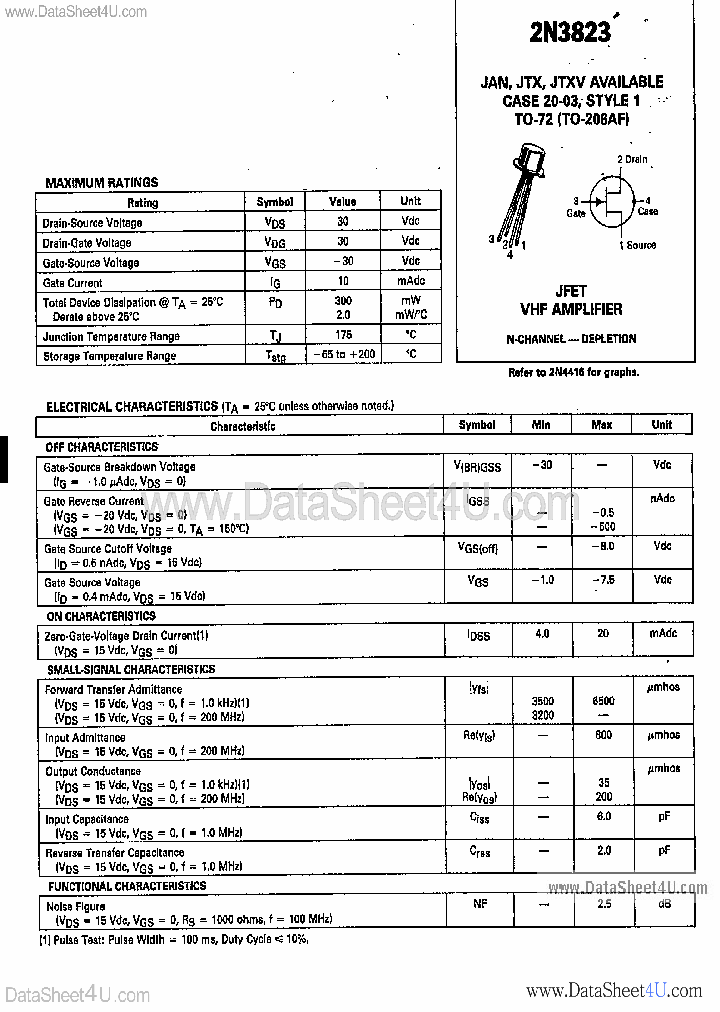 2N3823_1991034.PDF Datasheet Download --- IC-ON-LINE