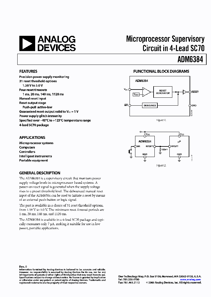 ADM6384_2017754.PDF Datasheet Download --- IC-ON-LINE