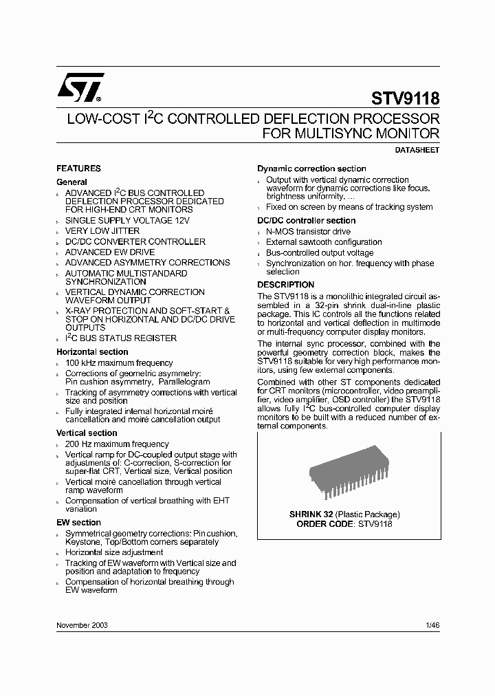 STV9118_2022050.PDF Datasheet Download --- IC-ON-LINE