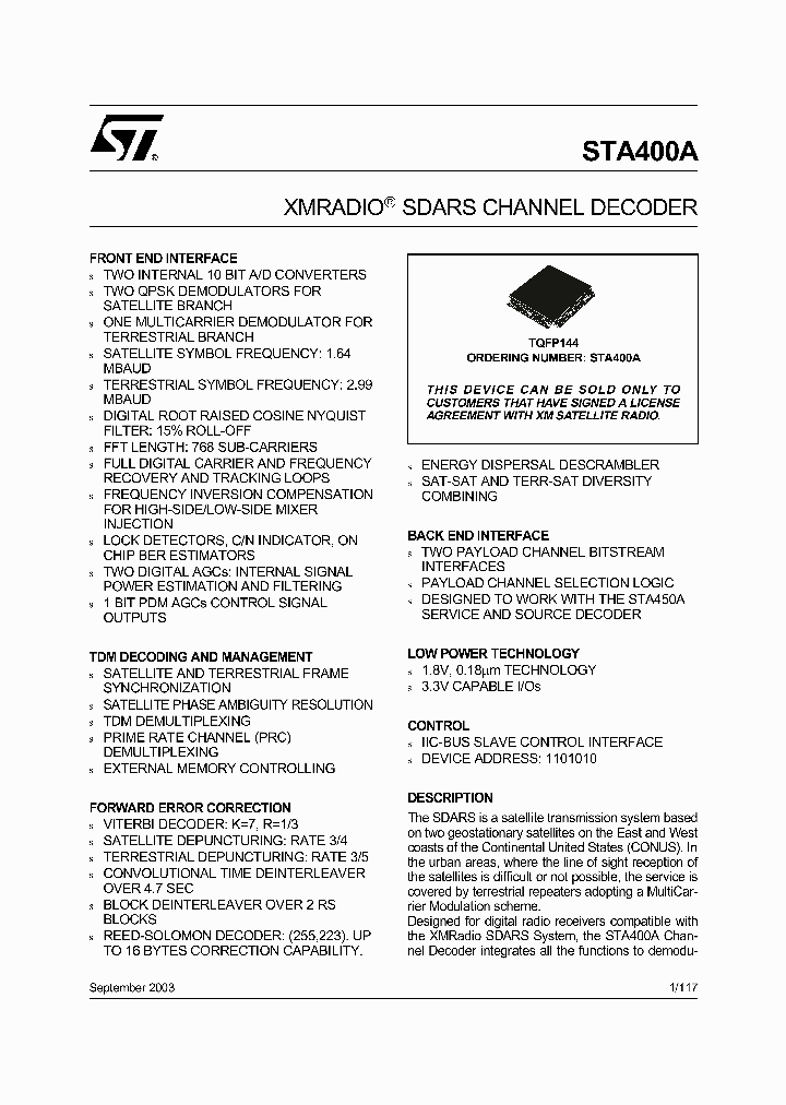 STA400A_2033615.PDF Datasheet Download --- IC-ON-LINE
