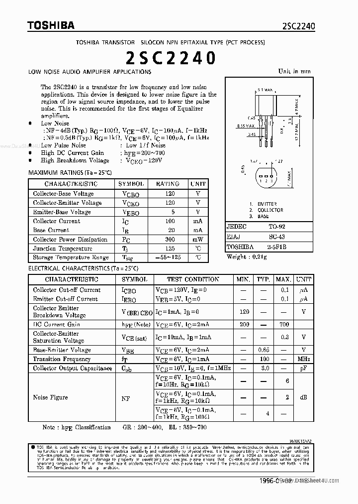 C2240_2046634.PDF Datasheet Download --- IC-ON-LINE