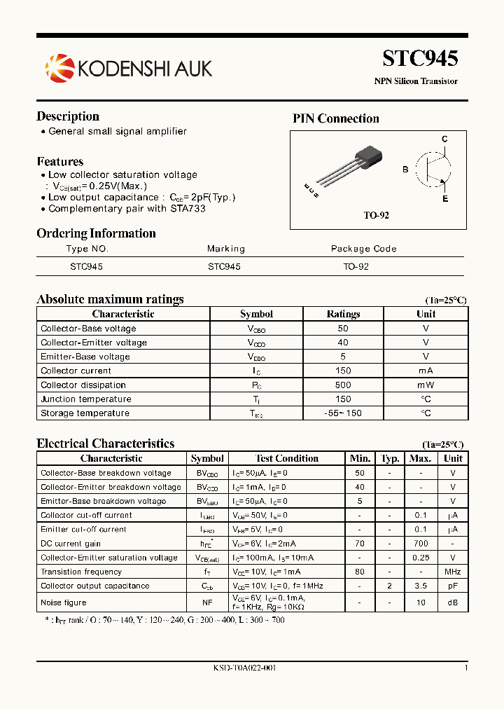 STC945_2046134.PDF Datasheet Download --- IC-ON-LINE