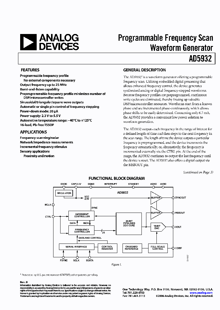 AD5932_2067488.PDF Datasheet Download --- IC-ON-LINE