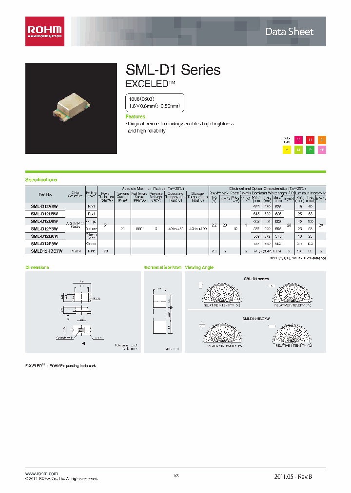 SML-D12D8W_2100544.PDF Datasheet Download --- IC-ON-LINE