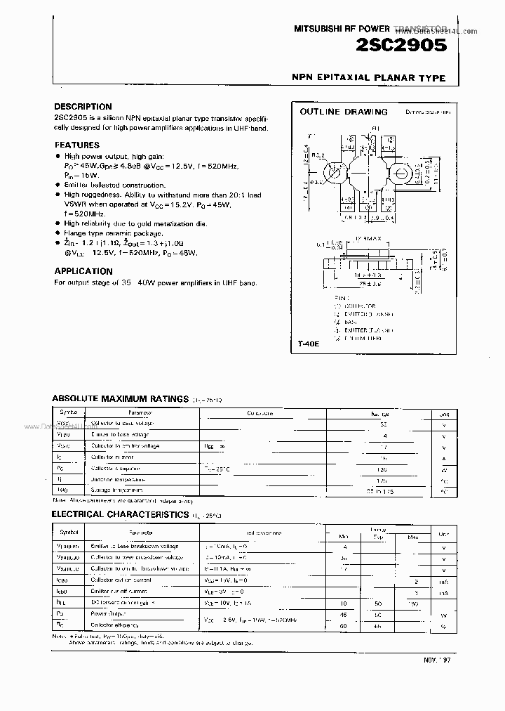 C2905_2099416.PDF Datasheet Download --- IC-ON-LINE