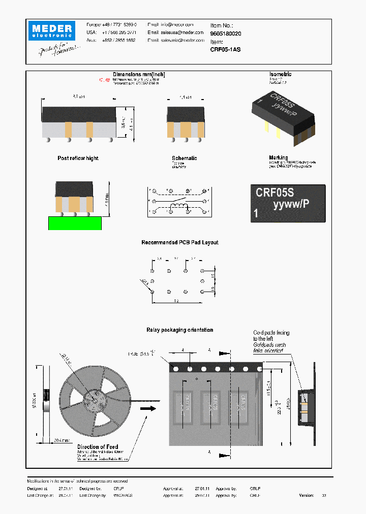 CRF05-1AS11_2151580.PDF Datasheet Download --- IC-ON-LINE