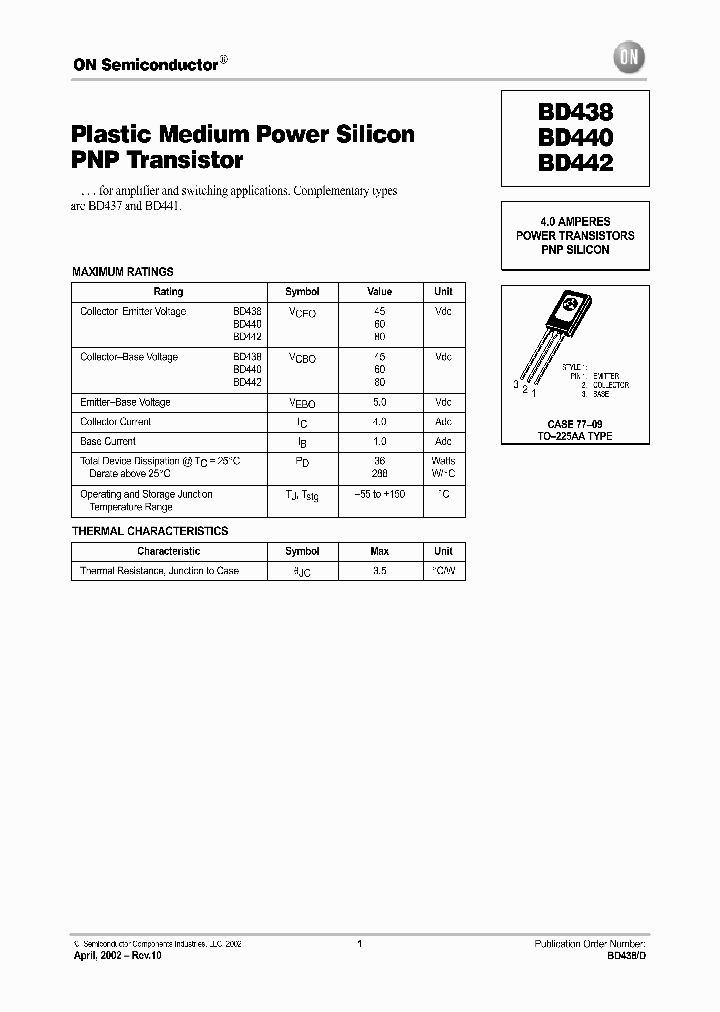 BD438-D_2176202.PDF Datasheet Download --- IC-ON-LINE