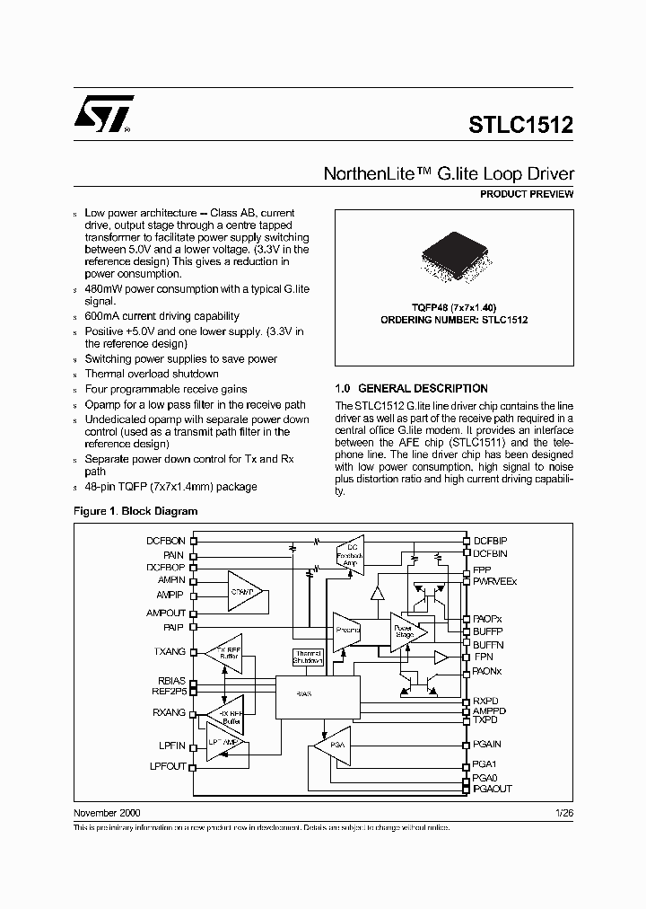 STLC1512_2199112.PDF Datasheet Download --- IC-ON-LINE