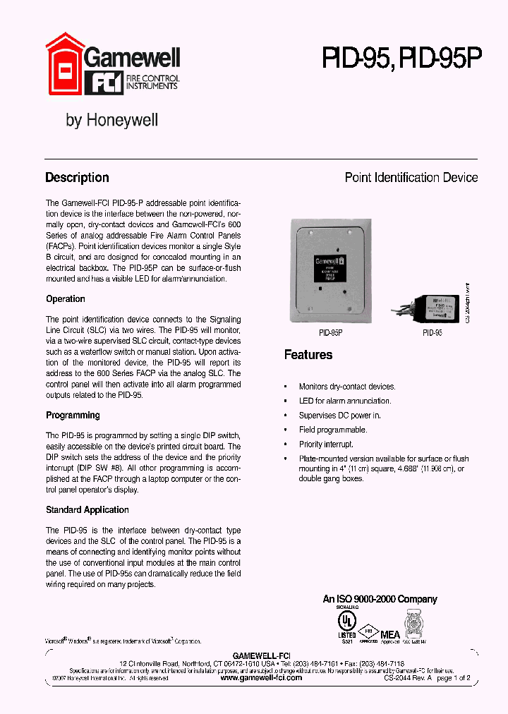 PID-95P_2217315.PDF Datasheet Download --- IC-ON-LINE