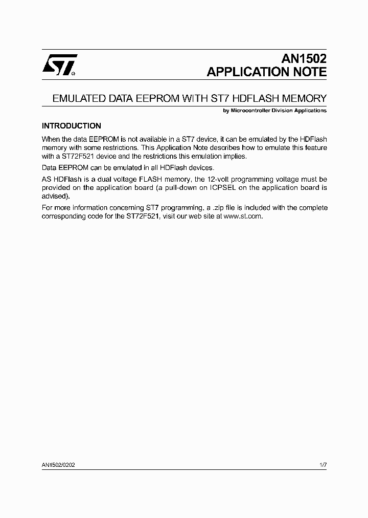 AN1502_2221601.PDF Datasheet Download --- IC-ON-LINE