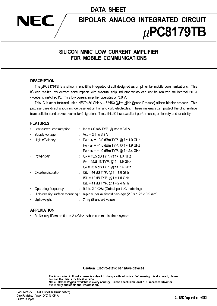 UPC8179TB-E3_2234064.PDF Datasheet Download --- IC-ON-LINE