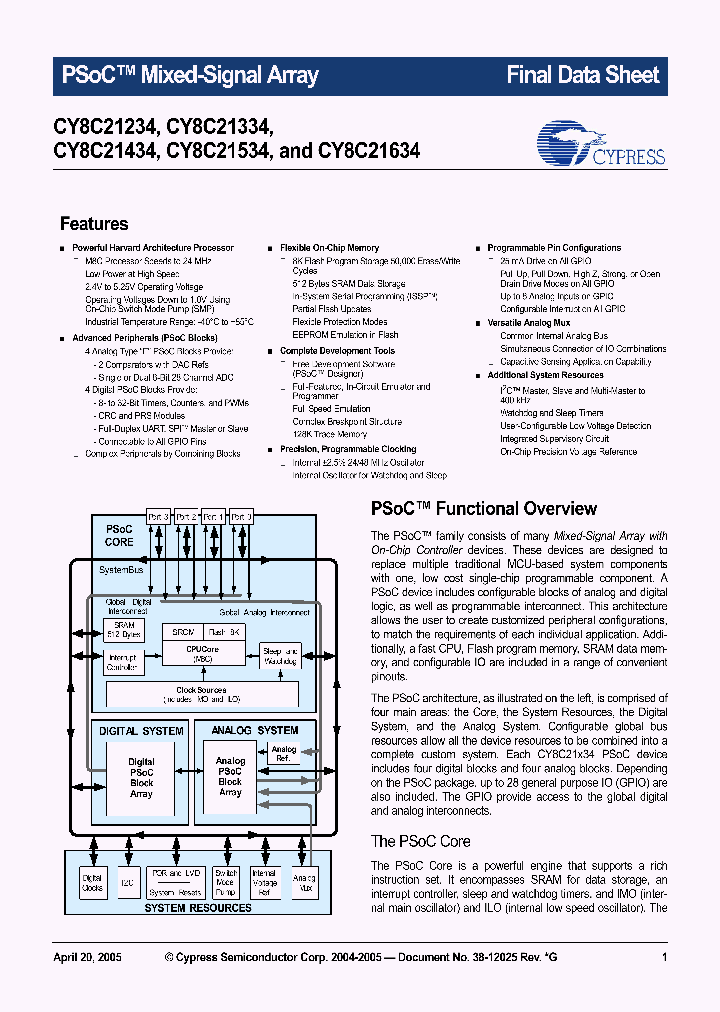 CY8C21534-24LFX_2238511.PDF Datasheet Download --- IC-ON-LINE
